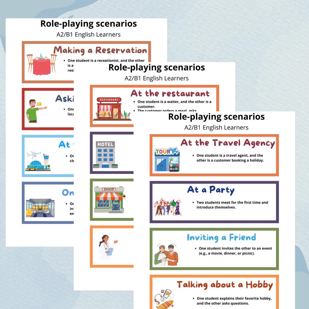 Role Playing Scenarios, Social Skills Icebreaker, Team Building Game ...