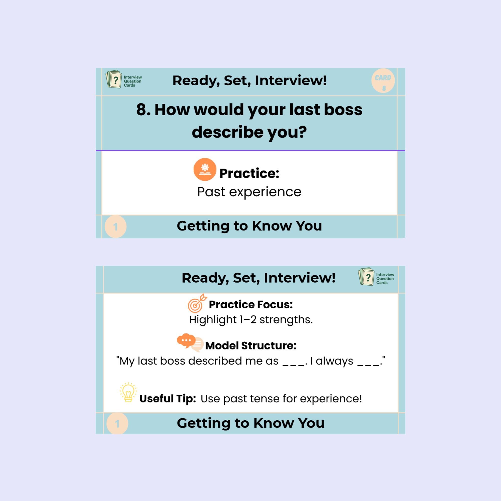 Job Interview Practice Flashcards, ESL Resource (printable PDF) - Etsy