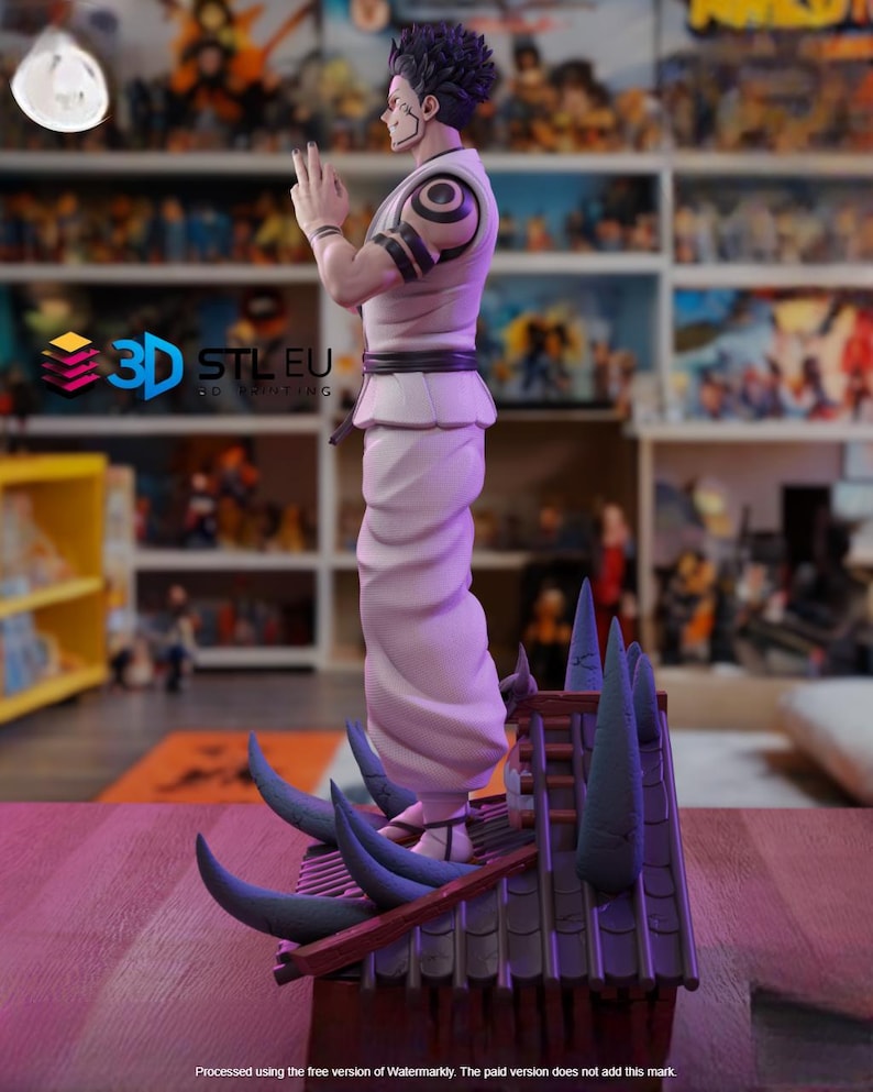 Ryomen Sukuna STL File for 3D Printing Jujutsu Kaisen Anime Model, High ...