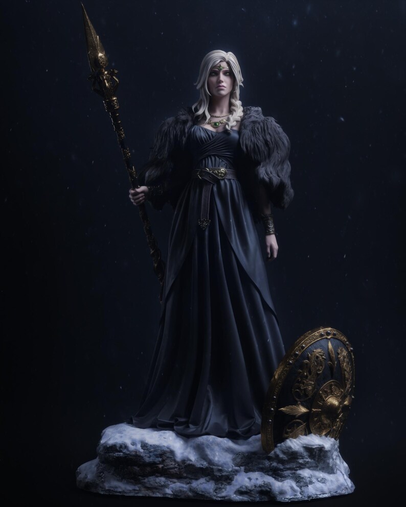 Freyja 3D Print Model STL Norse Goddess Figure, Detailed Warrior Freyja ...