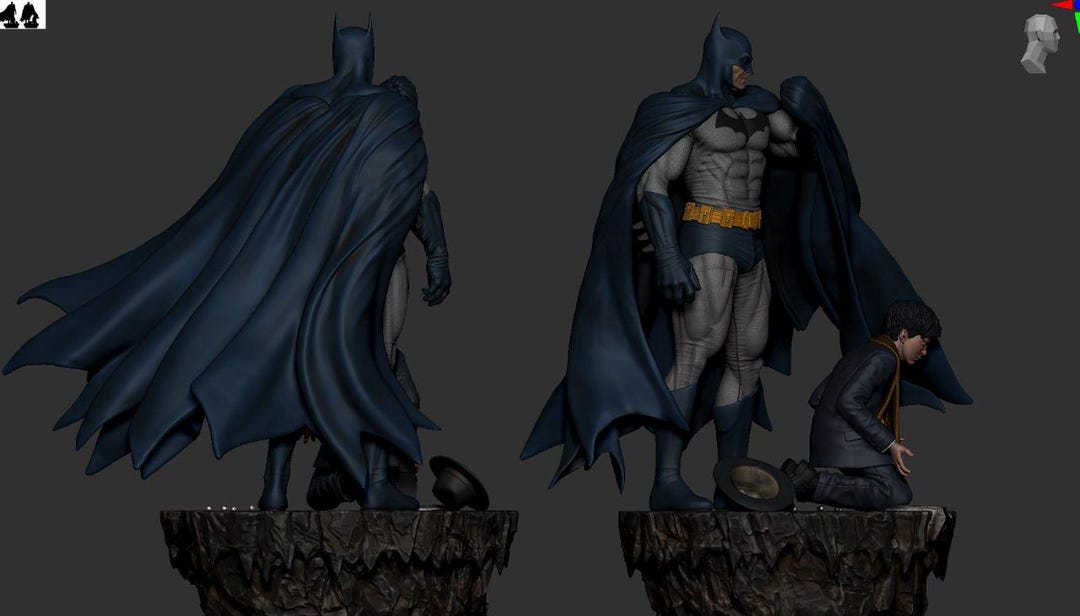 Bat Birth of Justice High Detail 3D STL Print File for Unique Decor ...