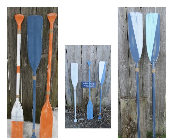 Oar Wall Decor, Decorative Oar, 5 Ft Painted Oar, Nautical Wall Decor ...