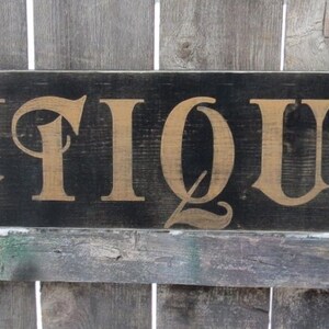 Hand Painted Rustic ANTIQUES Wood Sign Primitive Vintage Look Custom ...