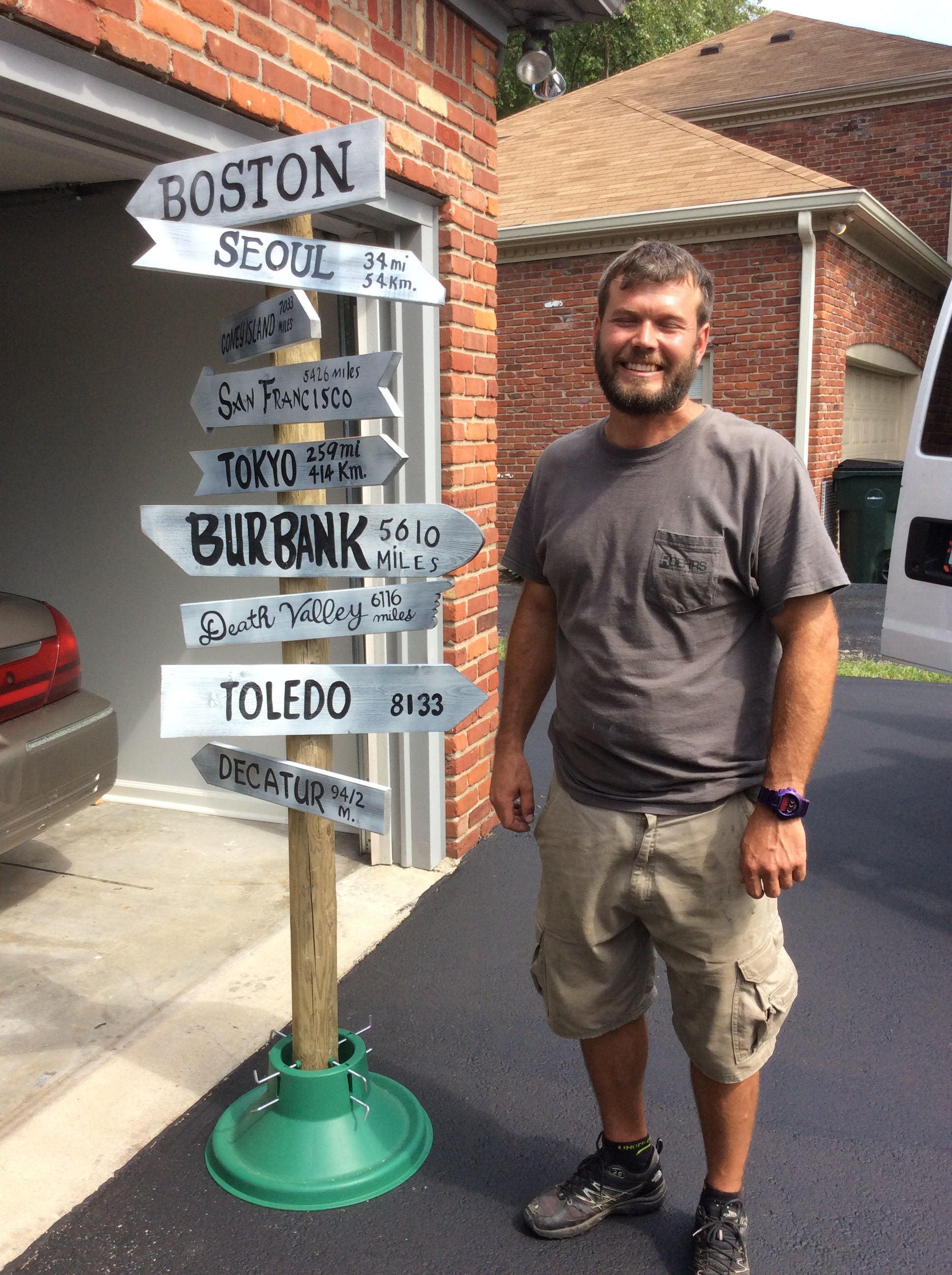 Set of 9 Arrow Location Signs Directional MASH Signpost Hand - Etsy Canada