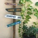 6 Hand Painted Wood Directional Signs Destination Sign Arrow Sign ...