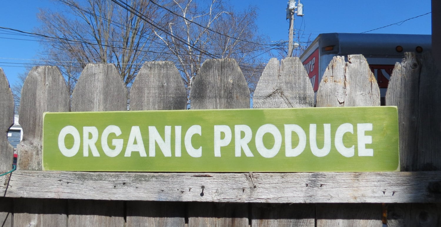 Hand Painted Rustic Wood Organic Produce Sign Farmers Market - Etsy