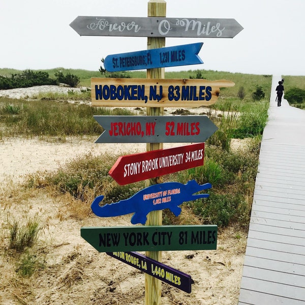 Mileage Sign Post - Etsy