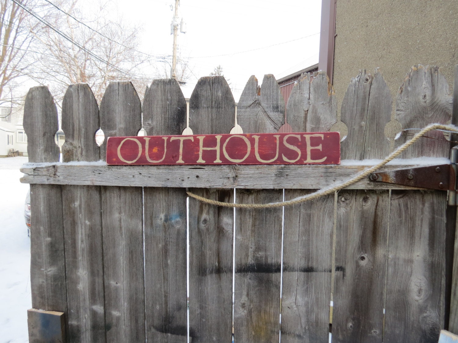 Outhouse Hand Painted Shabby Distressed Wood Sign Custom Colors ...