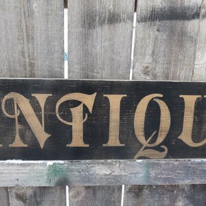 Hand Painted Rustic ANTIQUES Wood Sign Primitive Vintage Look Custom ...