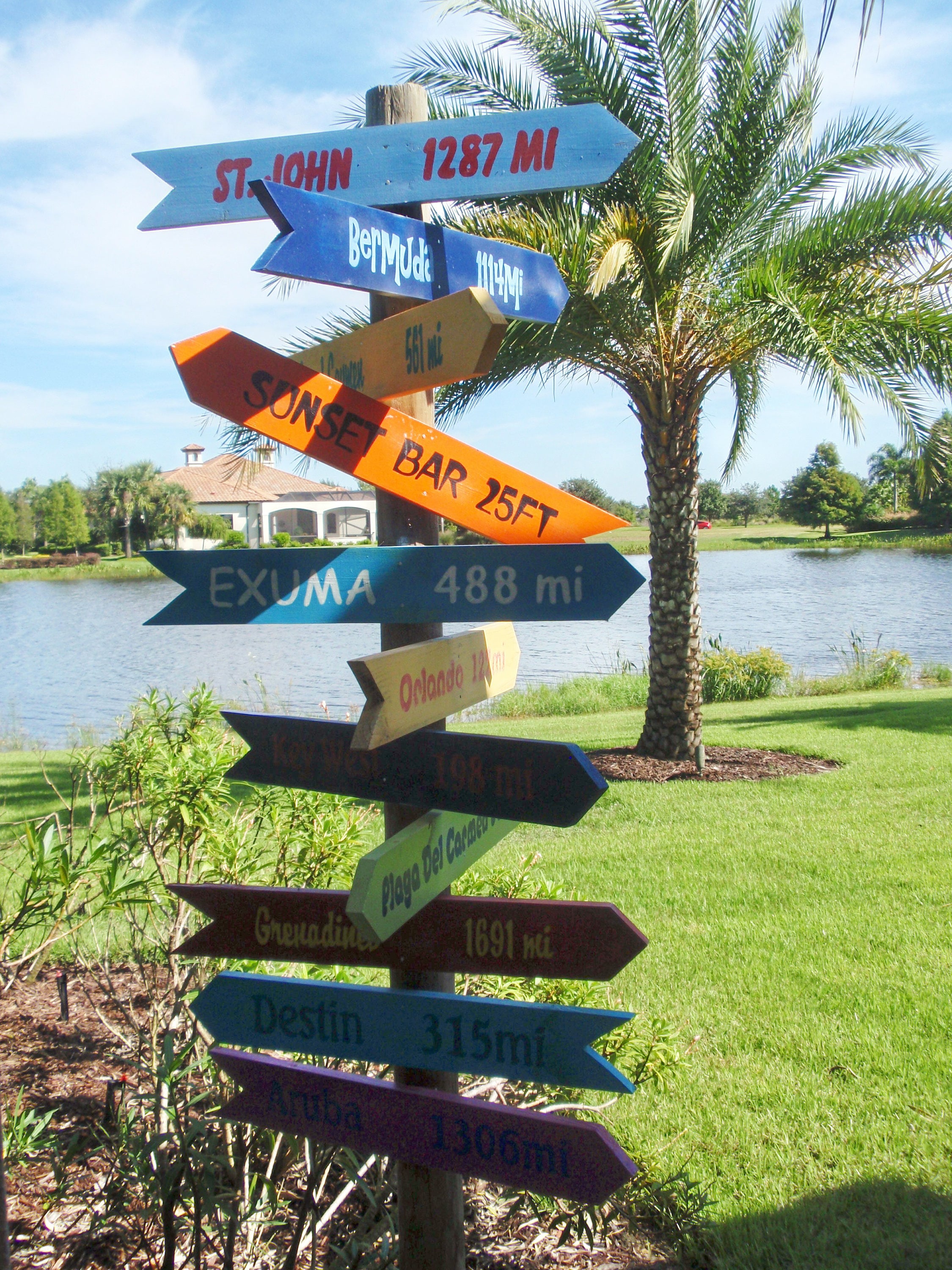 6 Destination Arrows Hand painted Wood Directional Signs 24 x 3 1/2 ...