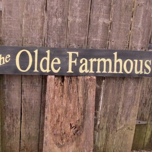 The Olde Farm House Sign Hand Painted Wood Sign Custom Colors Primitive ...