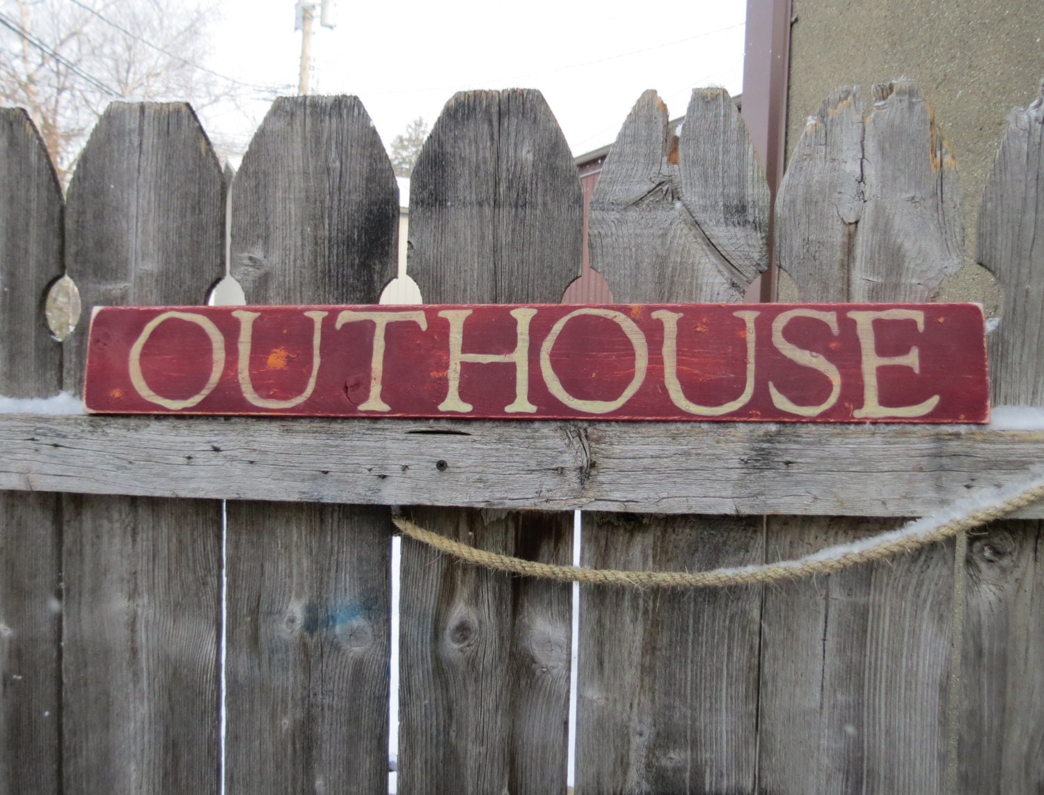 Outhouse Hand Painted Shabby Distressed Wood Sign Custom - Etsy