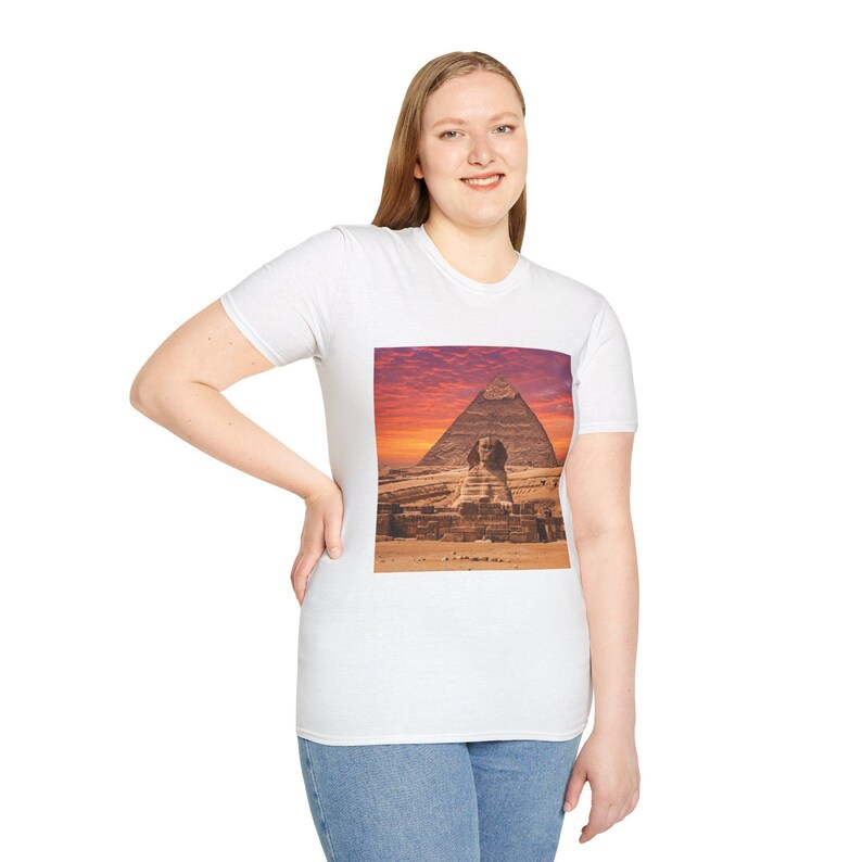Buy Egyptian Pyramids and Sphinx Unisex Softstyle T-shirt, Egypt ...