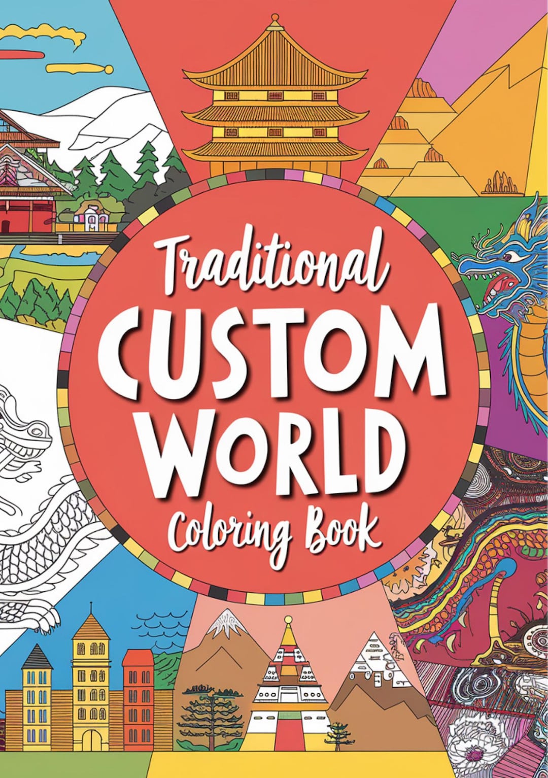 Digital Coloring Book (traditional Customs World 10 Pages) - Etsy