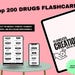 Top 200 Drugs Flashcards| for NCLEX Nursing,pharmacy,and PTCB Exam ...