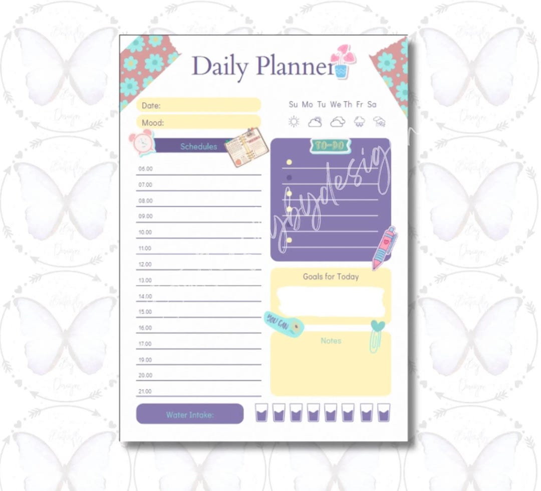 Sweet Pastel Daily Organizer - Ideal for Journaling and Goal Setting - Etsy