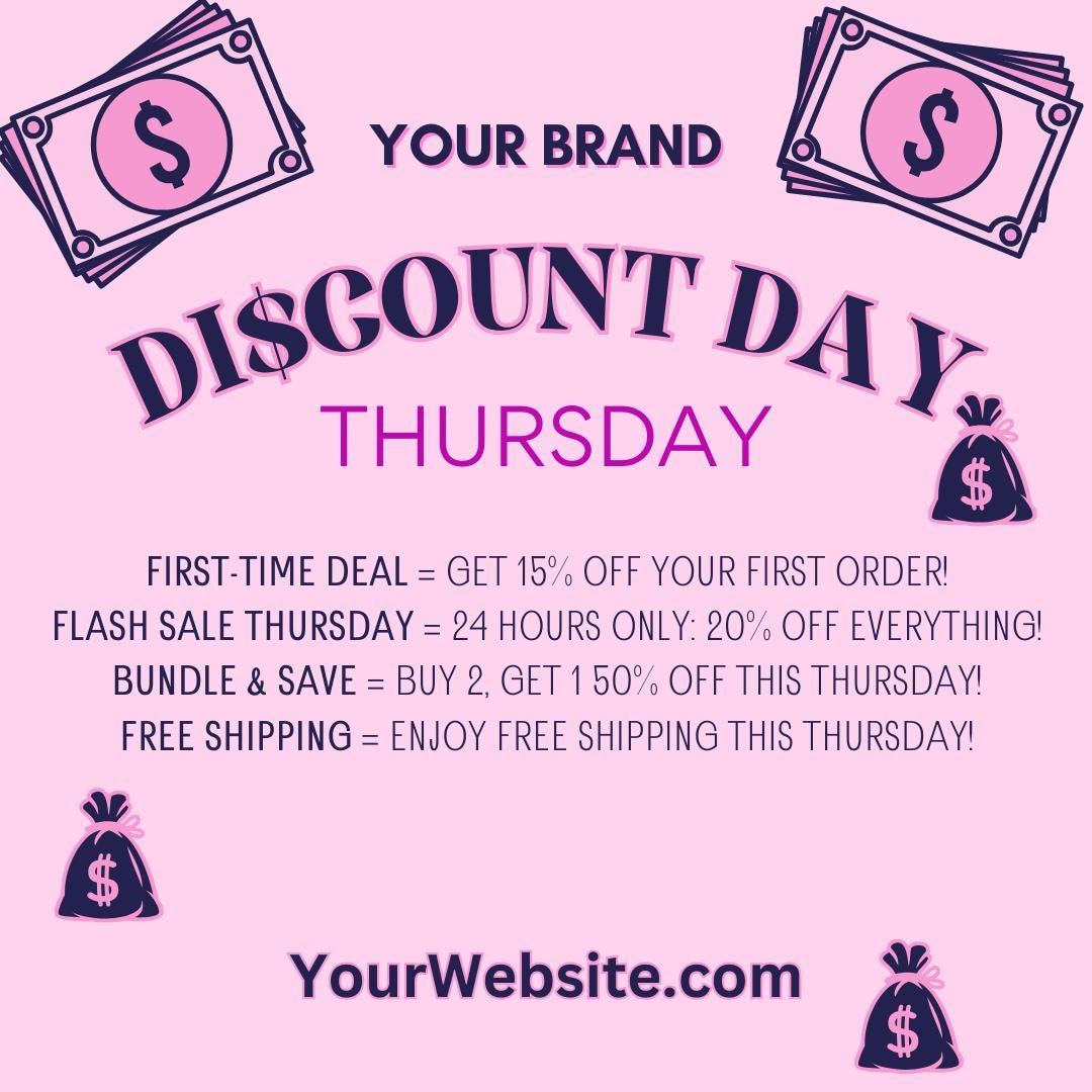 Editable Discount Day Flyer Template – Perfect for Promotions, Sales ...