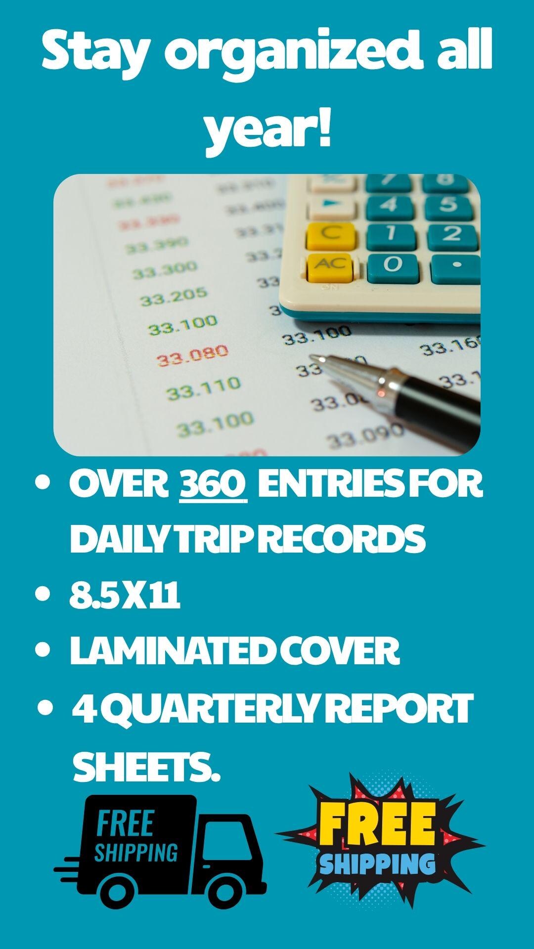 Truck Driver Log Book | Income & Expense Tracker | Fuel, Mileage and ...