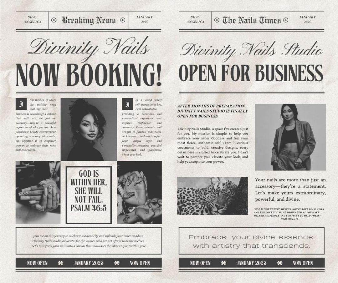Editable Newspaper Ad Template for Nail & Beauty Professionals ...