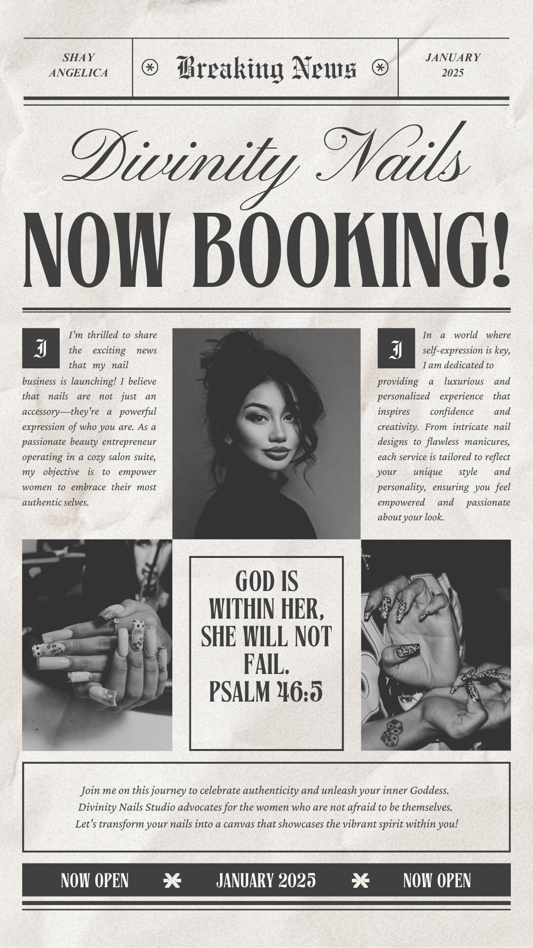 Editable Newspaper Ad Template for Nail & Beauty Professionals ...