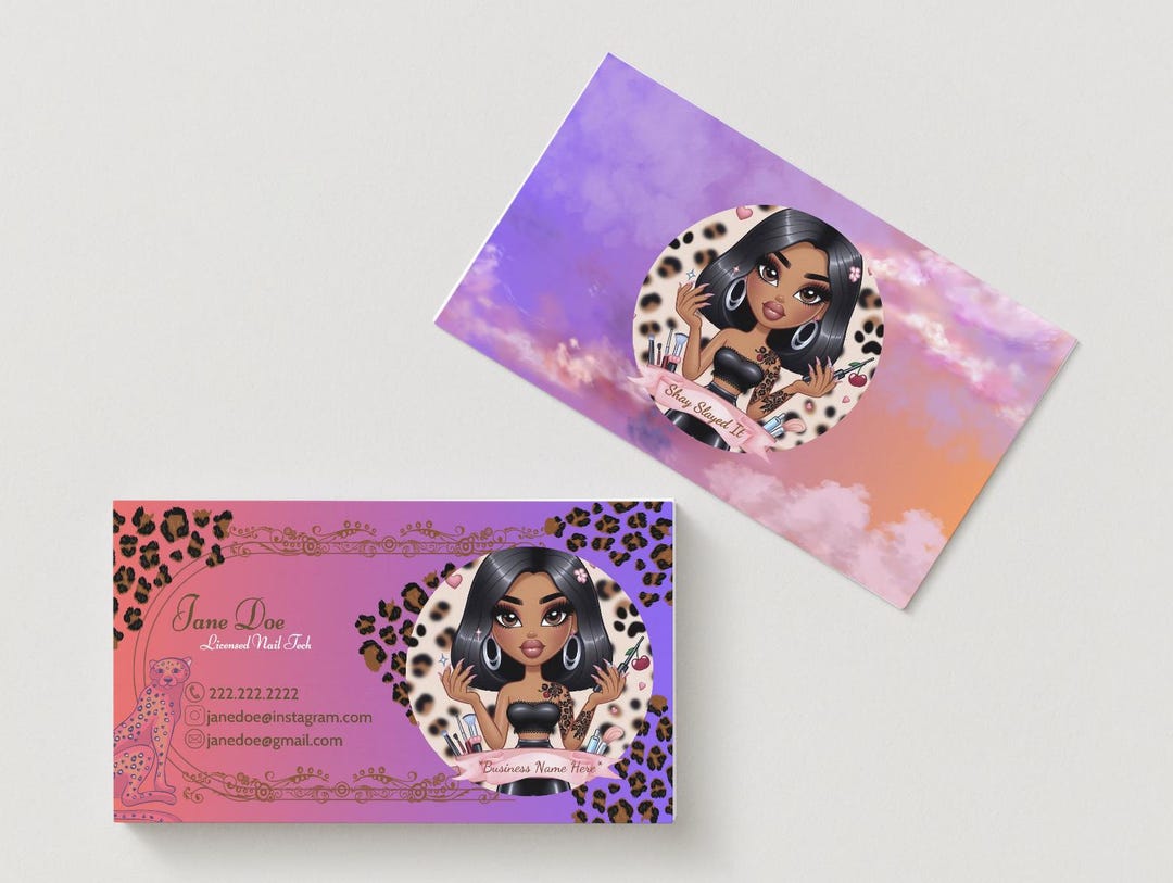 Editable Business Card Slay Like a Bratz Doll Y2K Girly Aesthetic - Etsy
