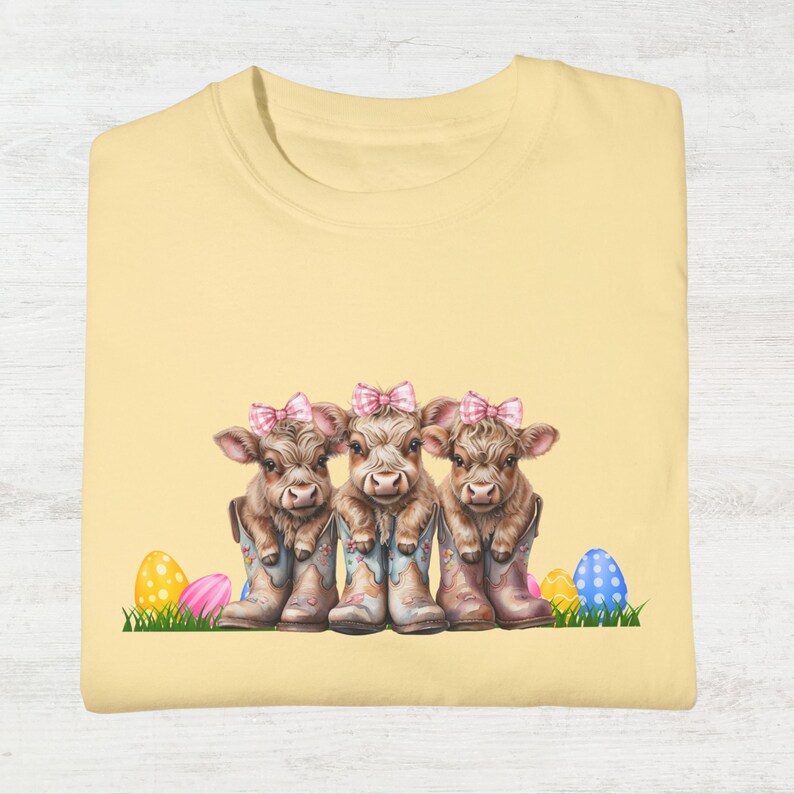 Easter Highland Cow PNG, Western Cows Png, Cute Cow Easter Png, Happy ...