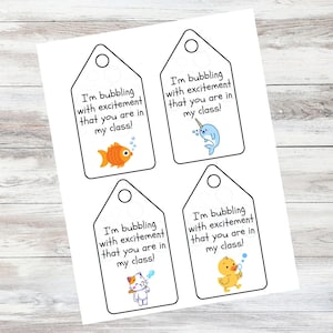 First Day of School Gift Tag, Printable Teacher Tag, Easy Gift for ...