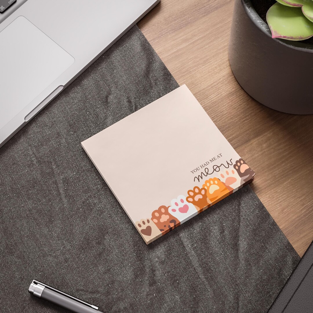 Cat Themed Sticky Note, Cat Lover Gifts, Cat Themed Gifts, Cat Decor ...