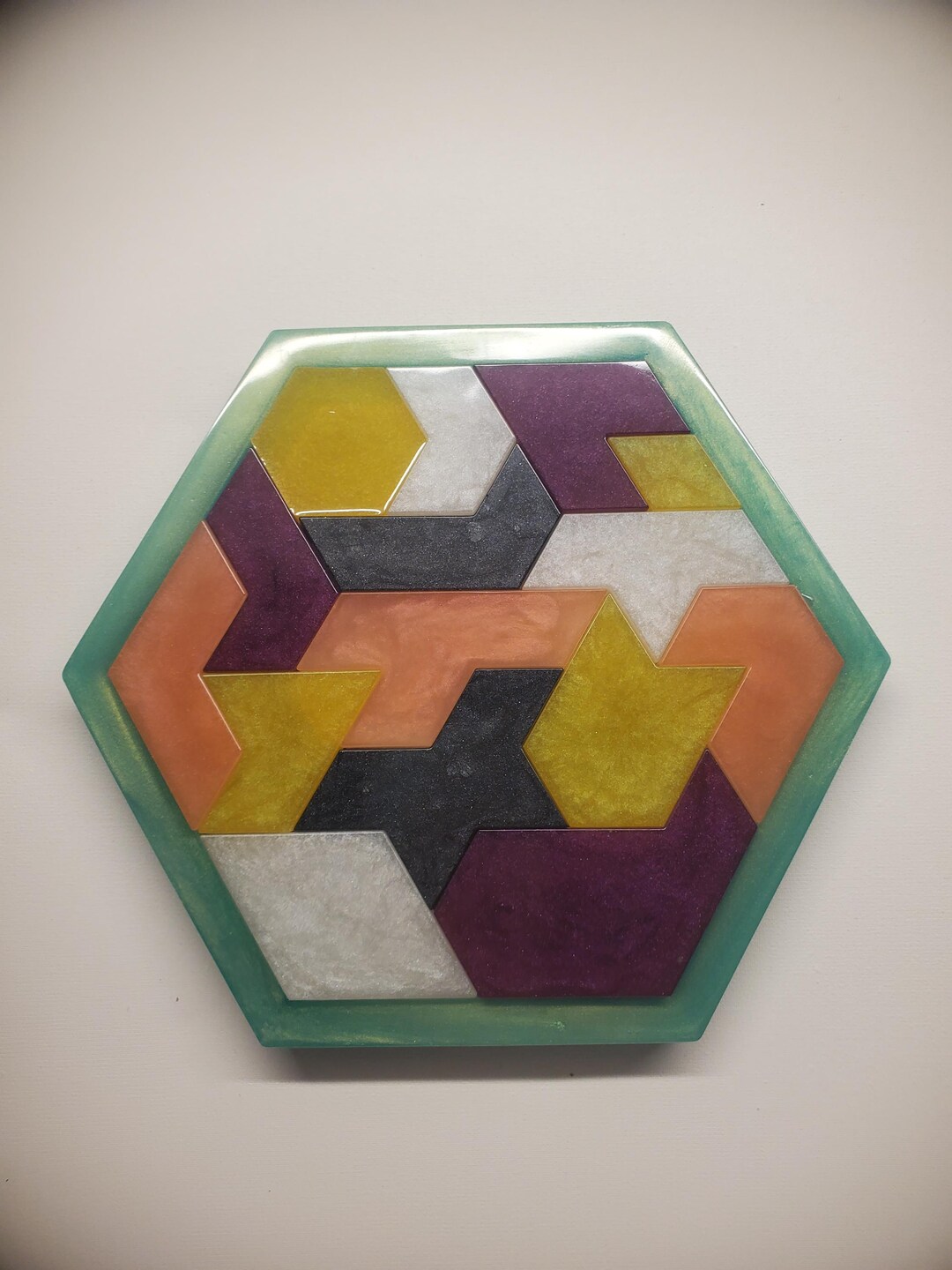 Tangram Puzzle - Unique Hand-made Resin Art Collectibles, Gifts, Decor ...