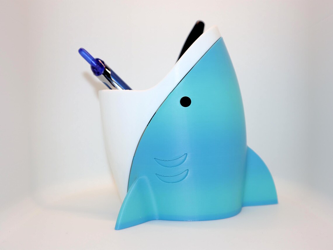 Cute Shark Pencil Holder Desk Organizer - Etsy
