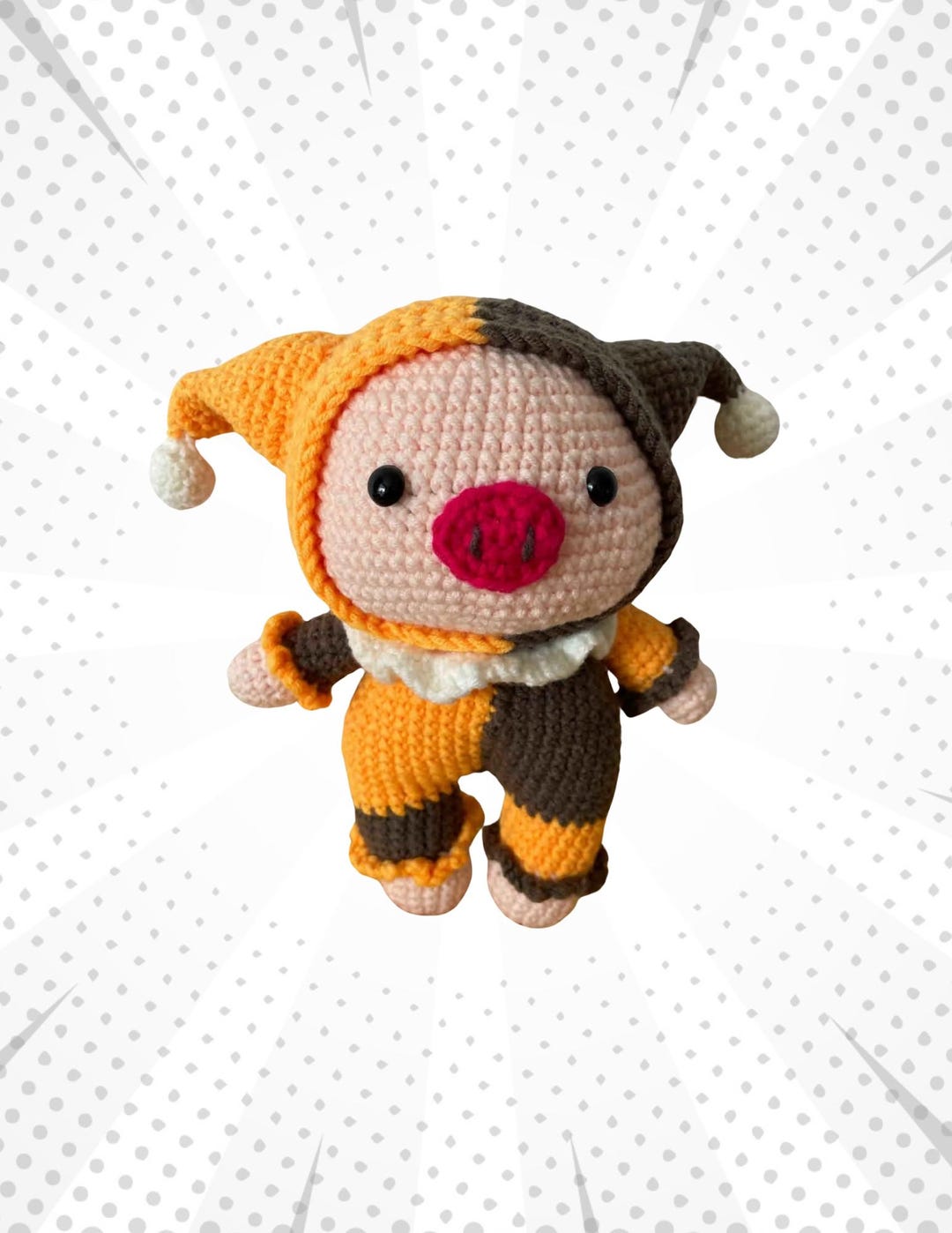 The Harley Quinn Pig , Comic Version Crochet Pattern , Amigurumi Doll ...