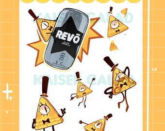Gravity Falls Cartoon Inspired Stickers [ft. Bill Cipher, Pyramid Steve ...