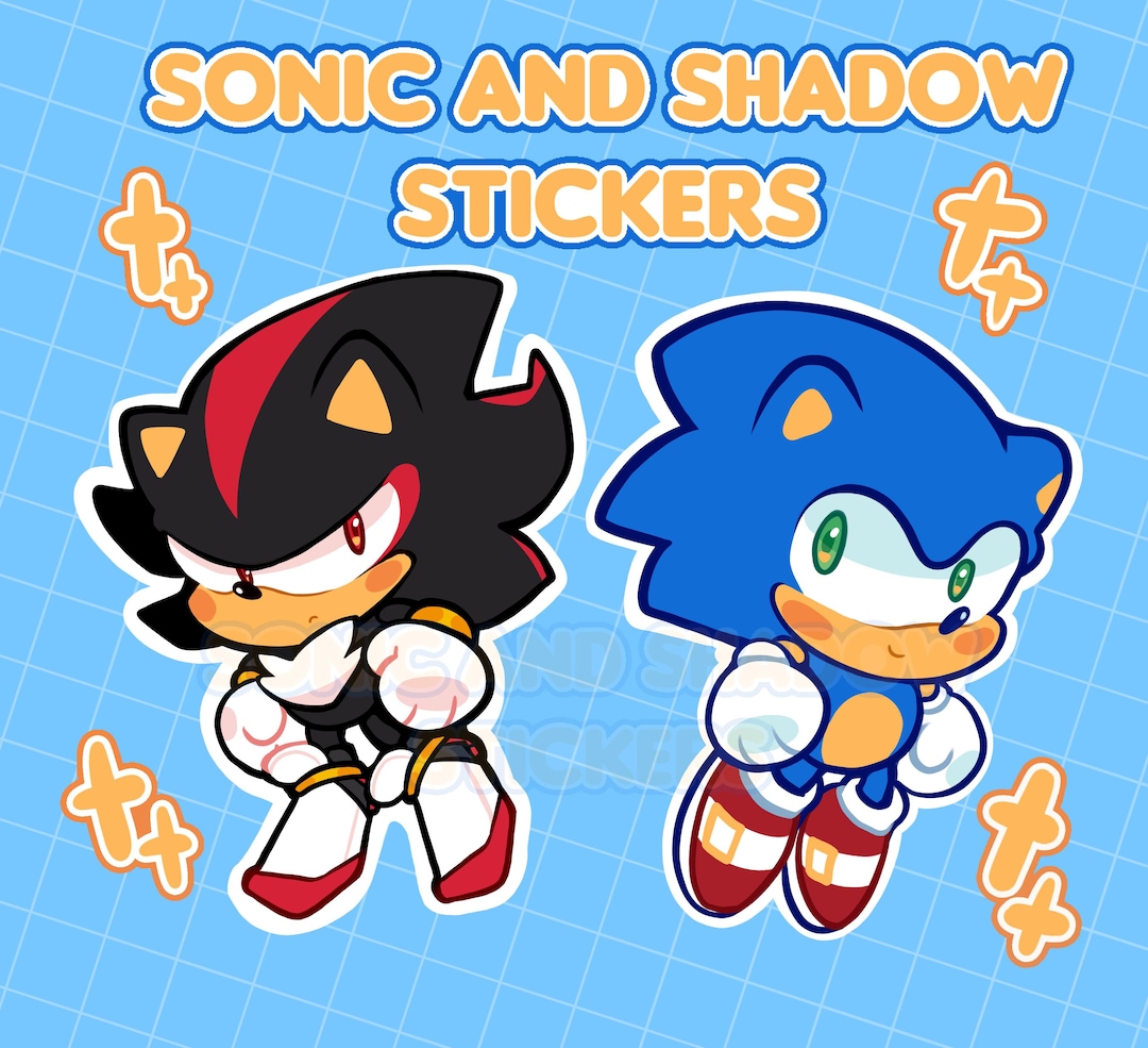 Sonic and Shadow Stiker Set - Etsy