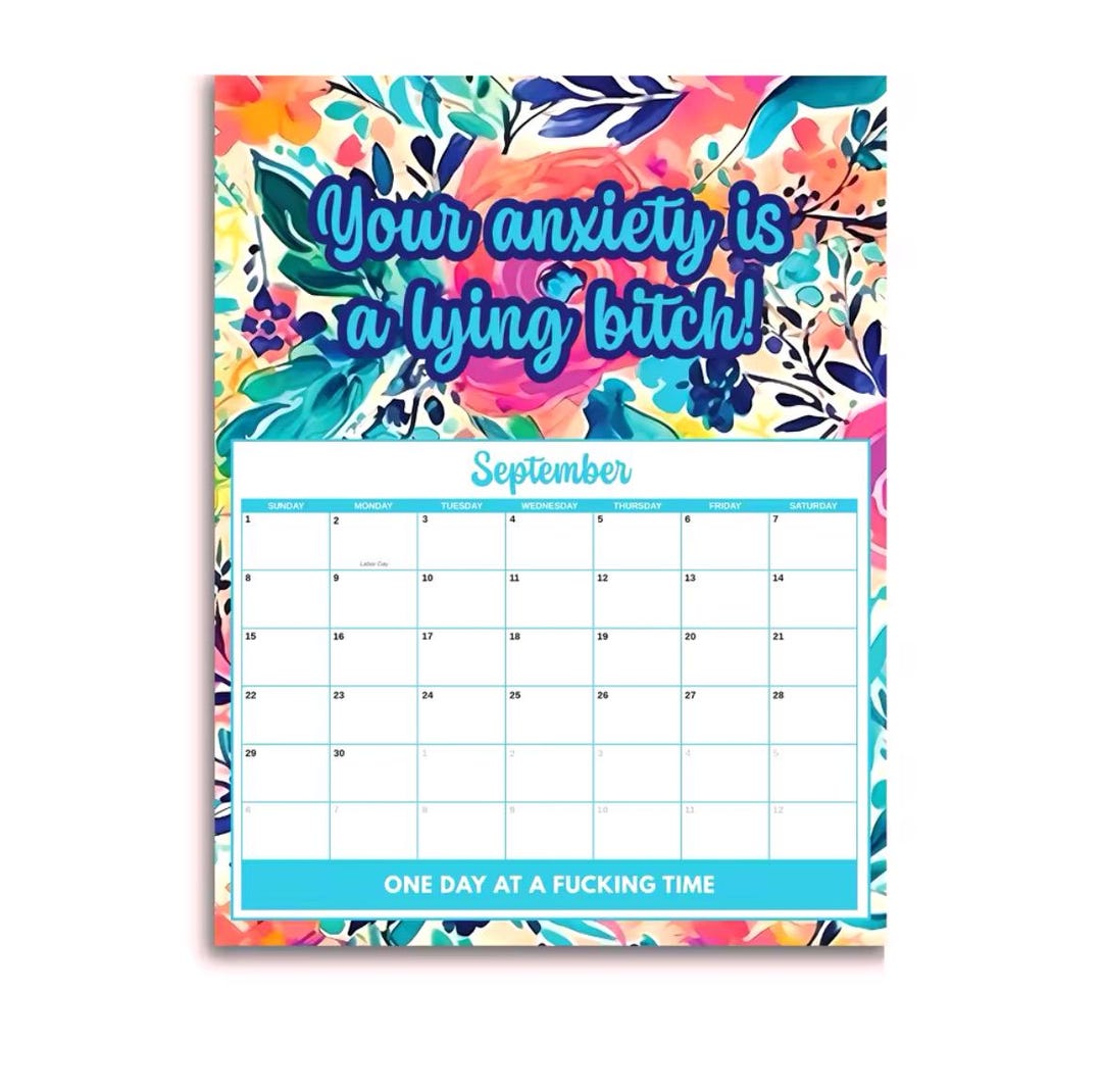 2025 Motivational Adult Funny Calendar Wall Planner Personal Motivation ...