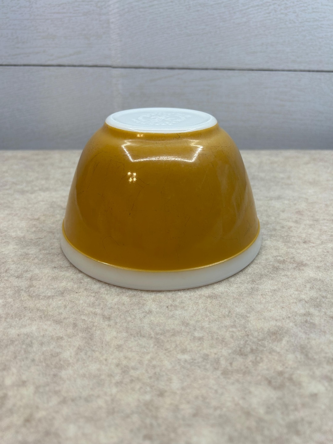 Vintage Pyrex Fall Colors Americana 401 Mixing Bowl White Rim Harvest ...