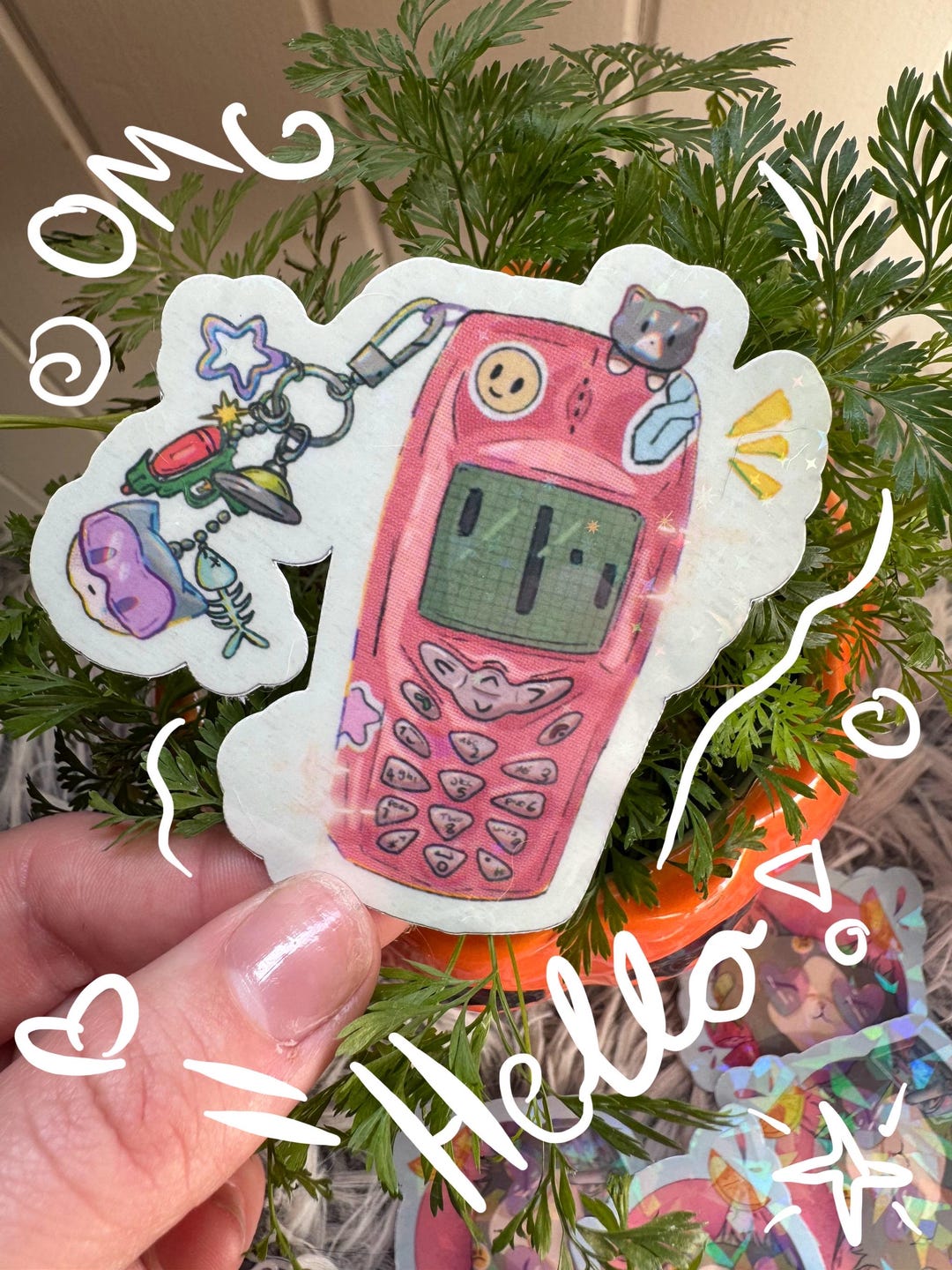 Sparkle Laminated Nokia Phone Sticker With Keychain - Etsy