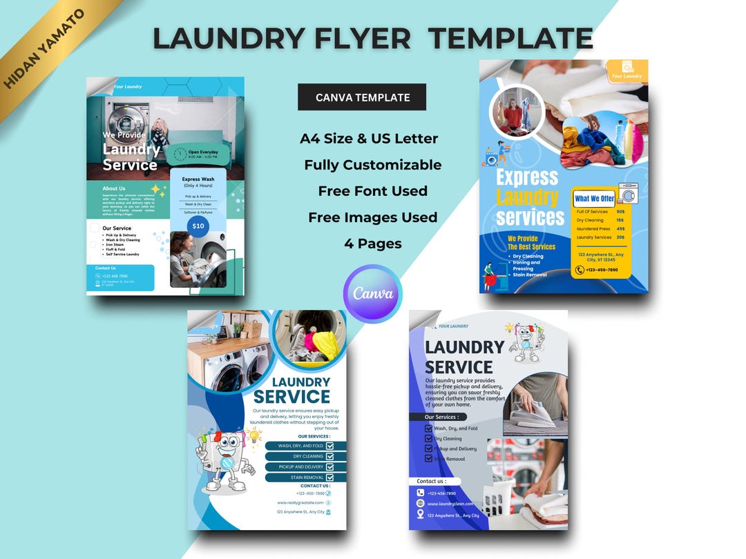 Laundry Flyer Template | Laundry | Laundry Flyer | Instant Download ...