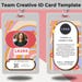 Editable Creative Team ID Card Template - Canva - Staff Badge Template ...