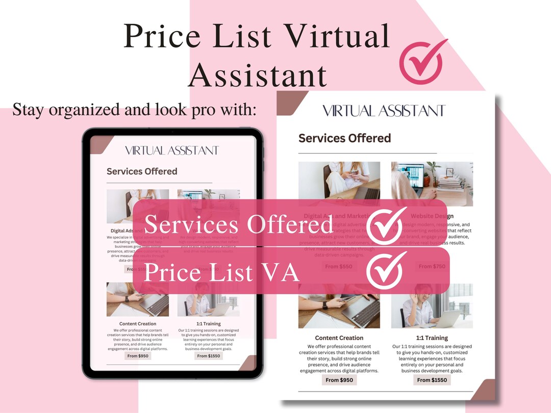 Service & Price Guide Template | Canva Editable Pricing Brochure ...