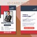 CR80 ID Card Template | Printable & Editable ID Badge | Standard Size 3 ...