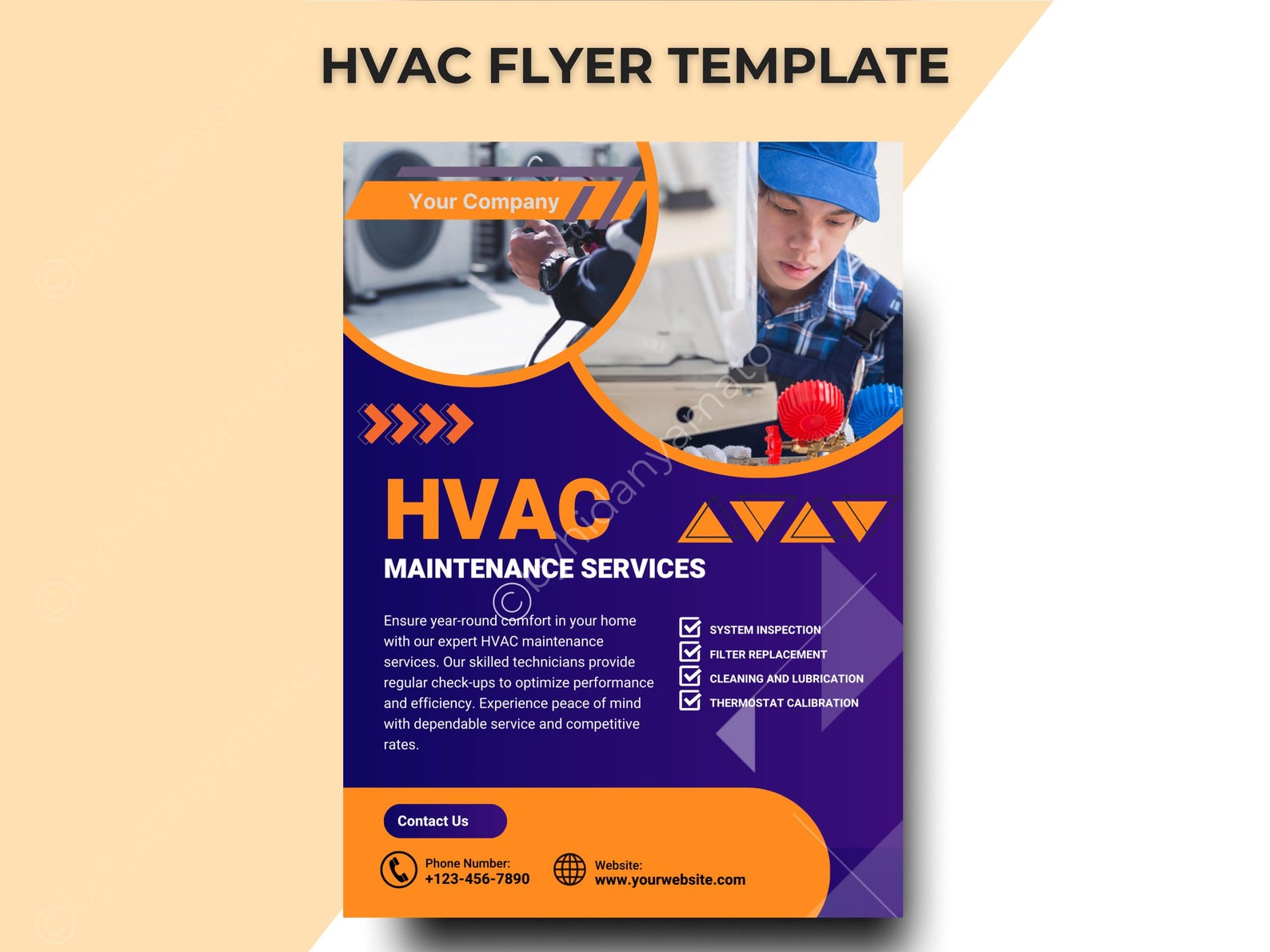HVAC Flyer Template | Maintenance Car Flyer | Instant Download | Flyer ...