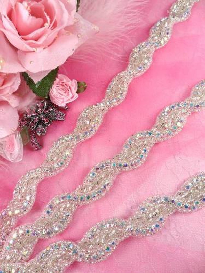 Aurora Borelis Braided Rhinestone Crystal AB Trim 0475-slcab - Etsy