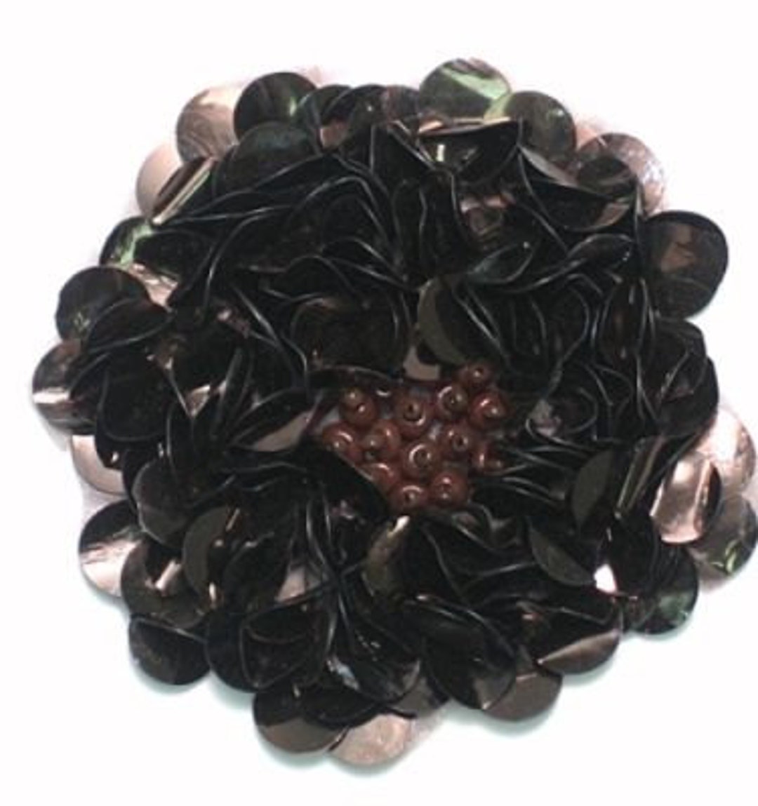 E250 Chocolate Bronze Beaded Sequin Applique Flower 2.75" (E250-CH) - Etsy