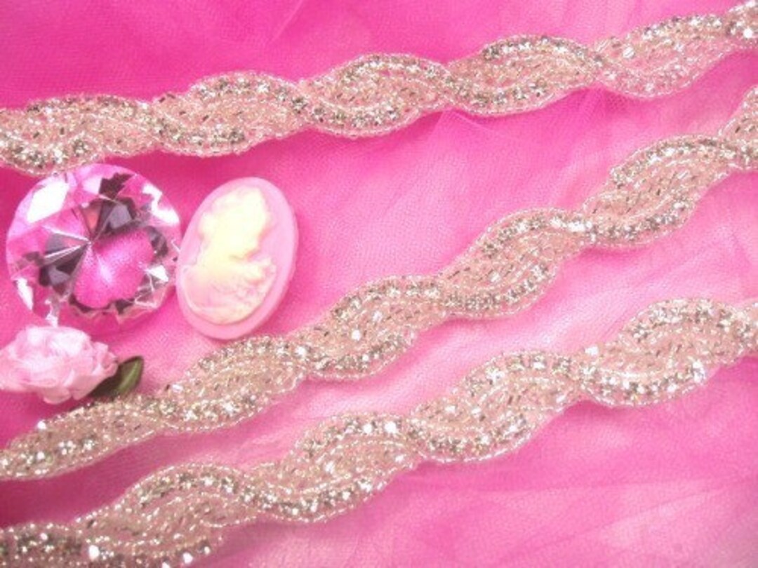Braided Rhinestone Crystal Trim (0475-slcr) - Etsy