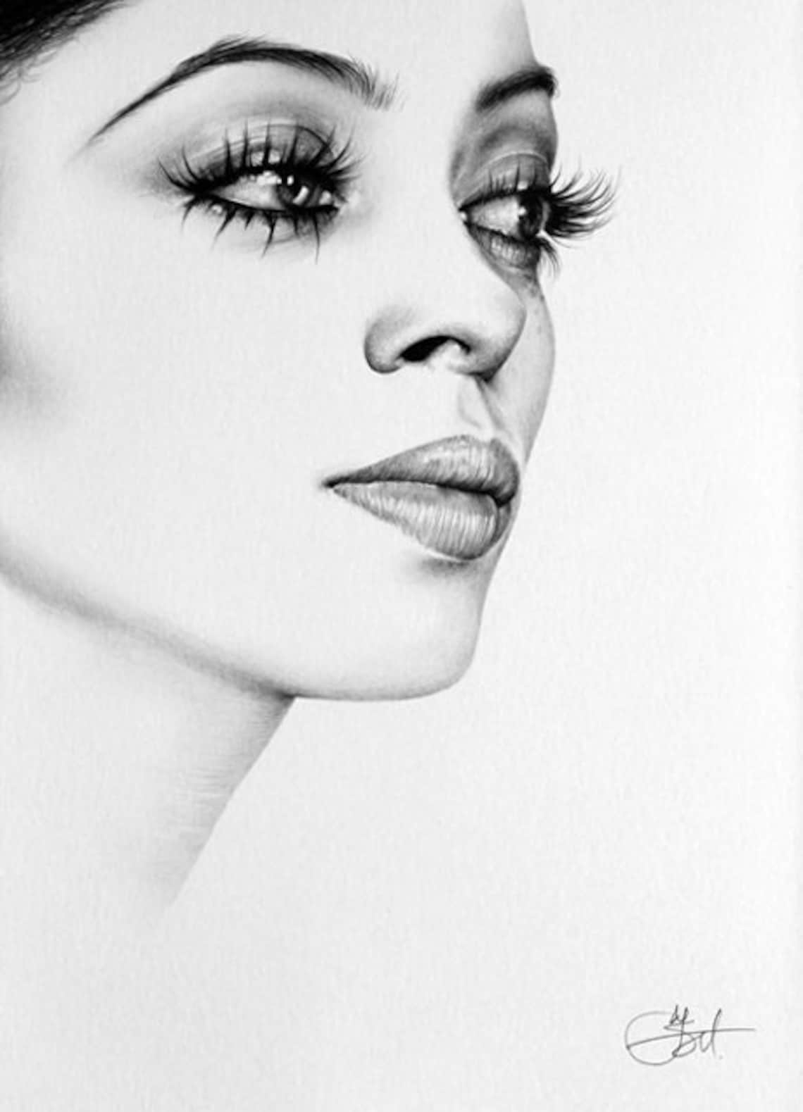 Diana Ross Pencil Drawing Fine Art Portrait Signed Print - Etsy