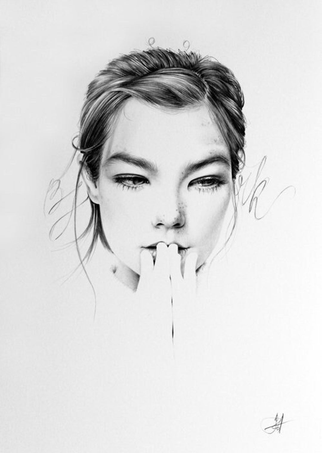Bjork Fine Art Signed Print Pencil Drawing - Etsy