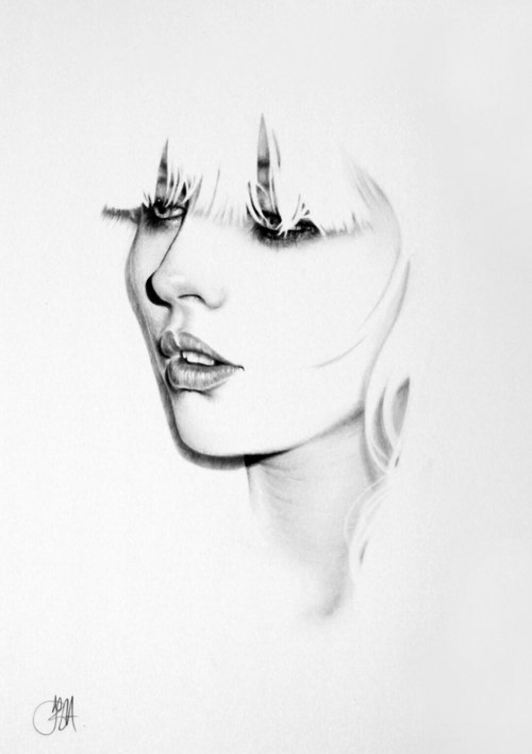 Debbie Harry Blondie Pencil Drawing Fine Art Portrait Signed Print ...