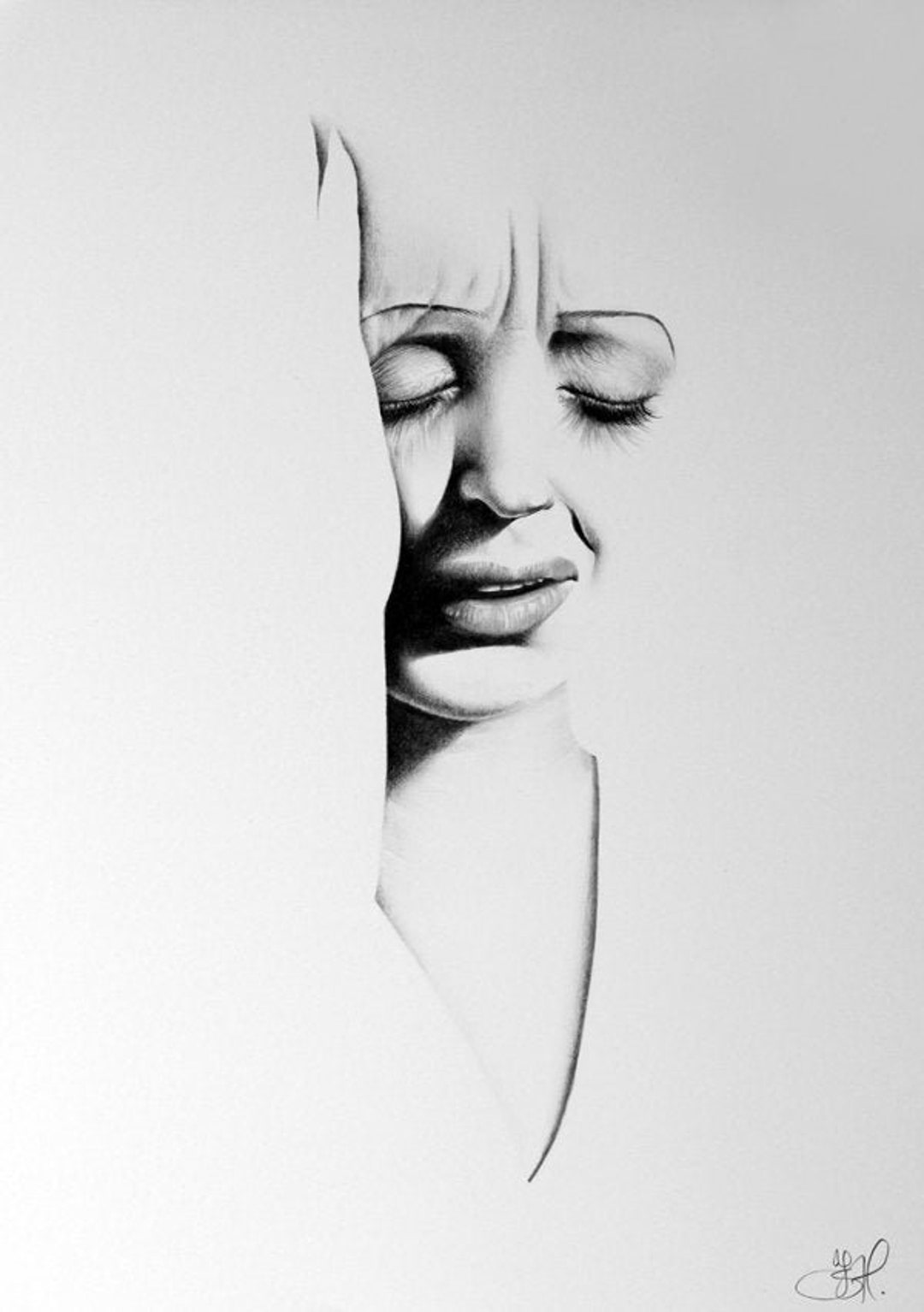 Edith Piaf Fine Art Pencil Drawing Portrait Signed Print - Etsy