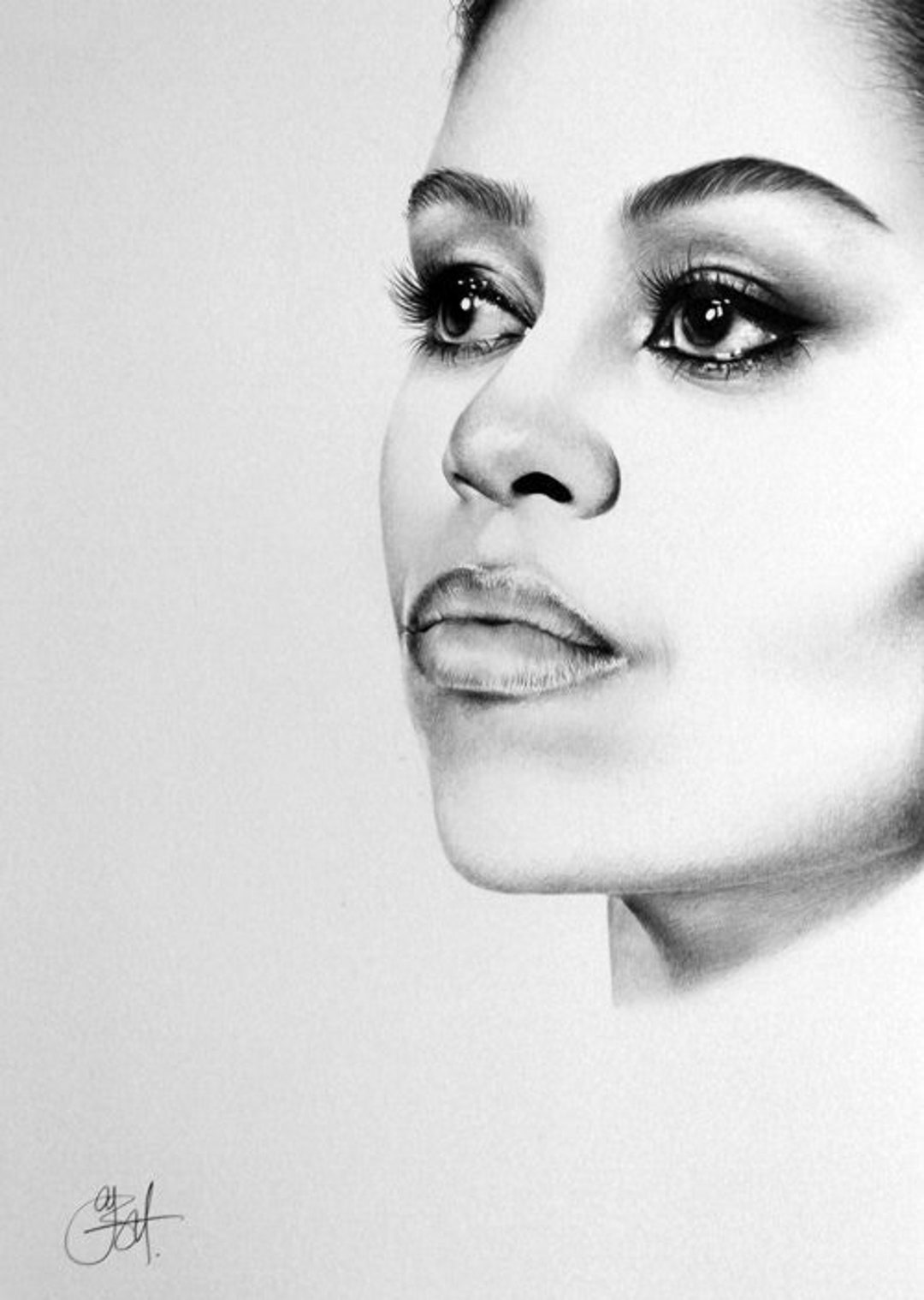 Michelle Obama Pencil Drawing Fine Art Portrait Signed Print - Etsy