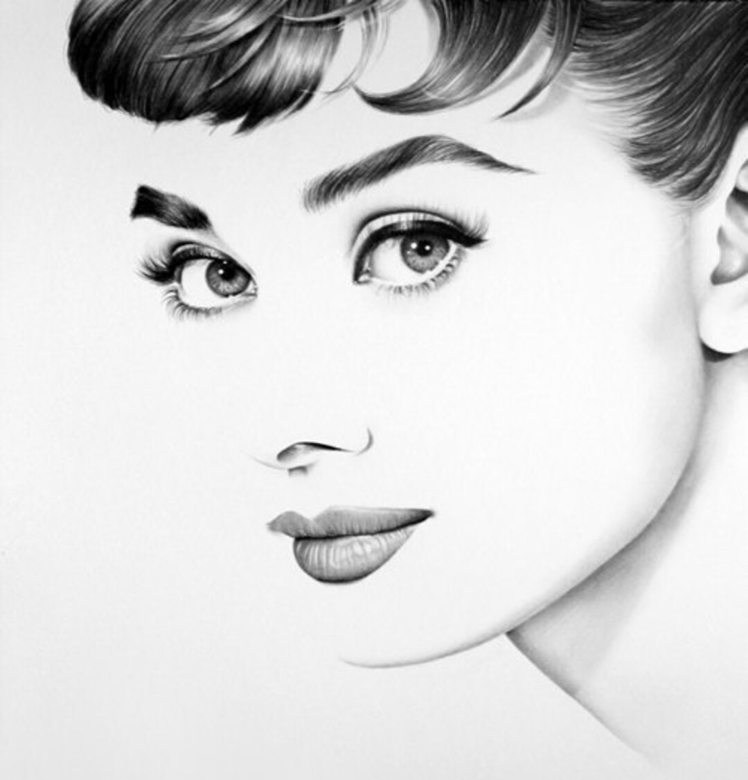 Audrey Hepburn Drawing Step By Step